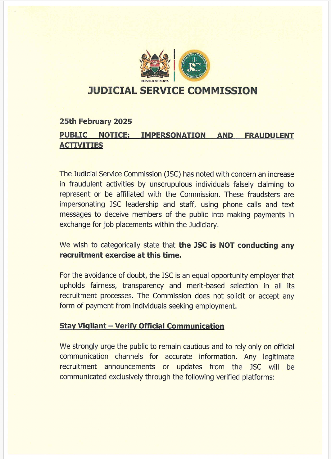 Judicial Service Commission